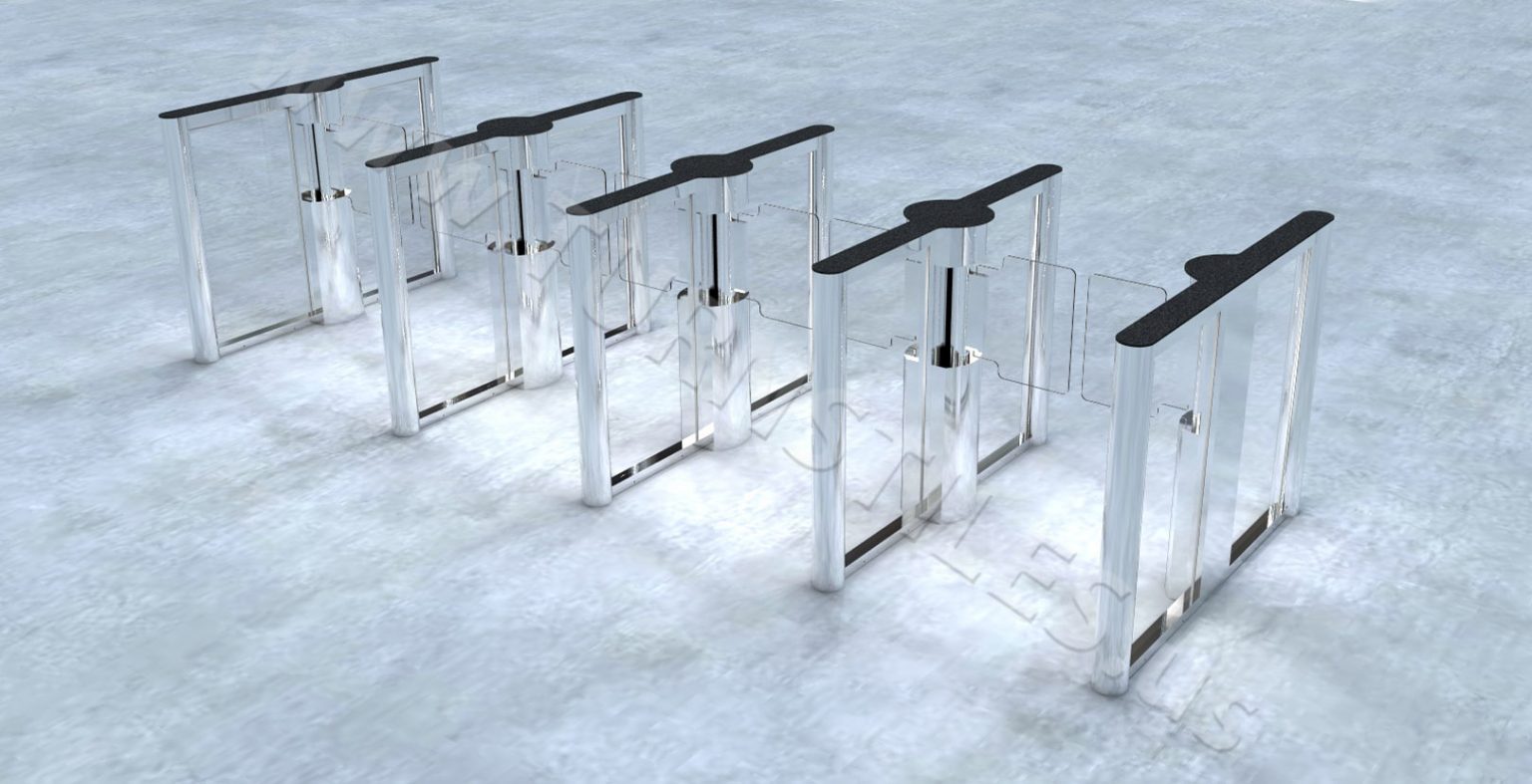 SG3 Series Low Glass Optical Speed Gate - TURNSTILES.us