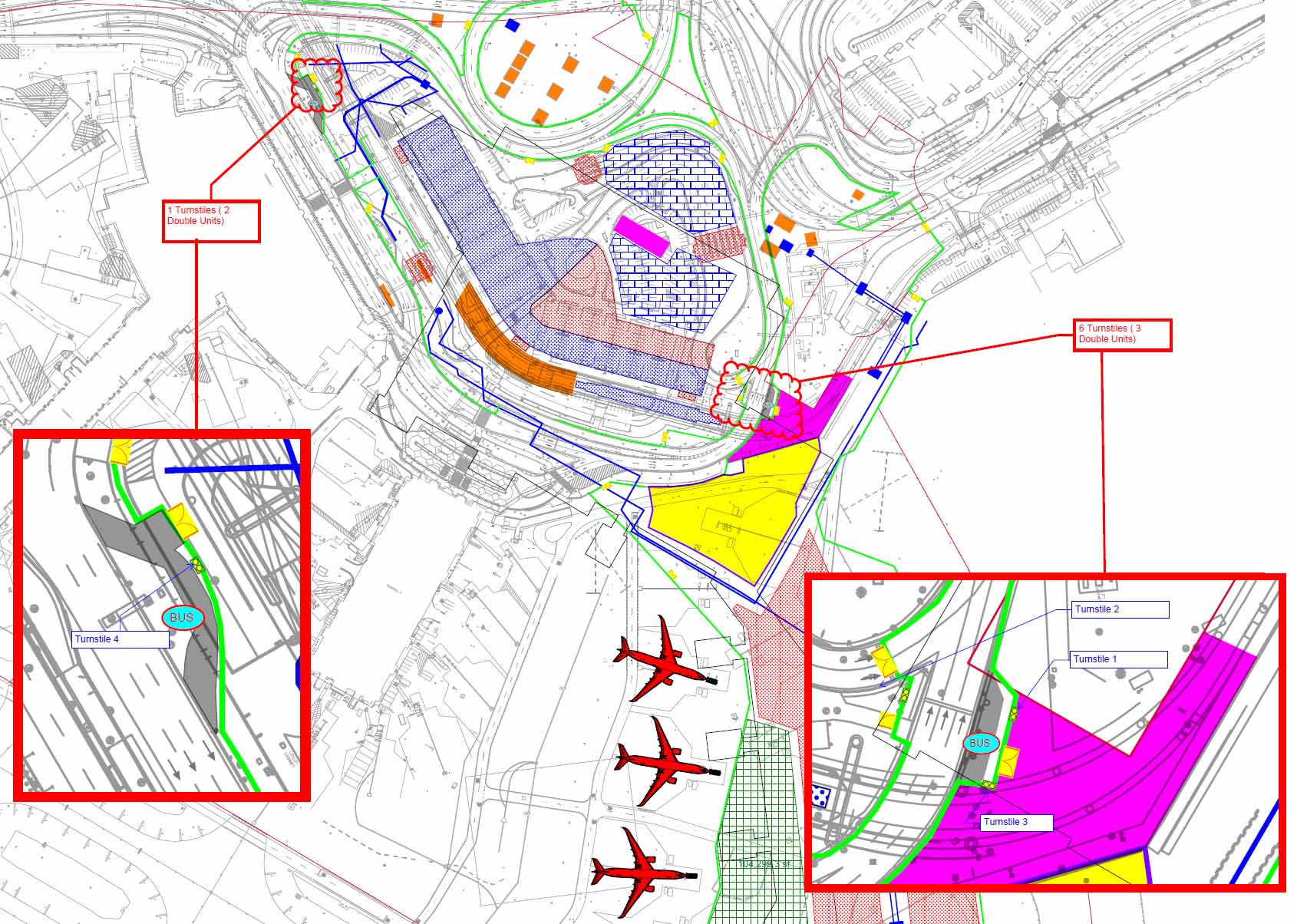 JFK Terminal One w/AECOM Tishman - Portable Turnstiles and Guard ...