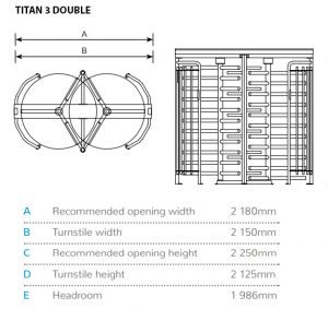 TITAN Full Height Industrial Turnstile Tandem - TURNSTILES.us