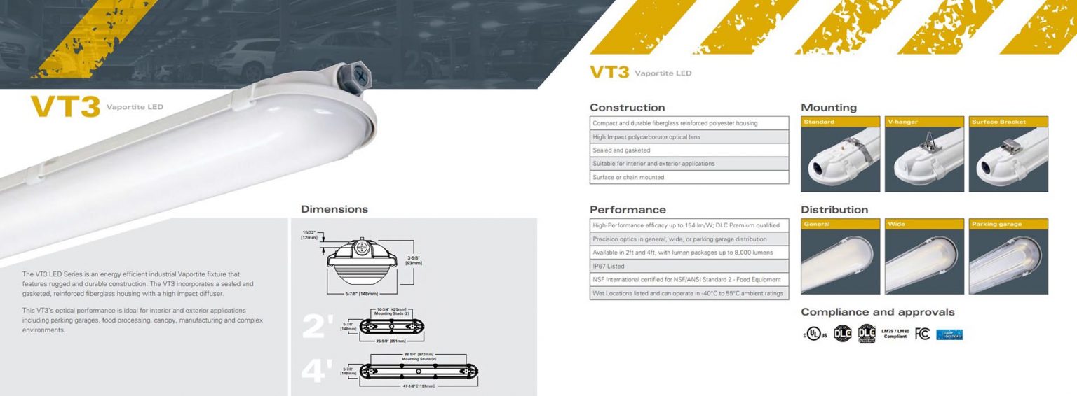 VT3 Vaportite Industrial LED Light - TURNSTILES.us