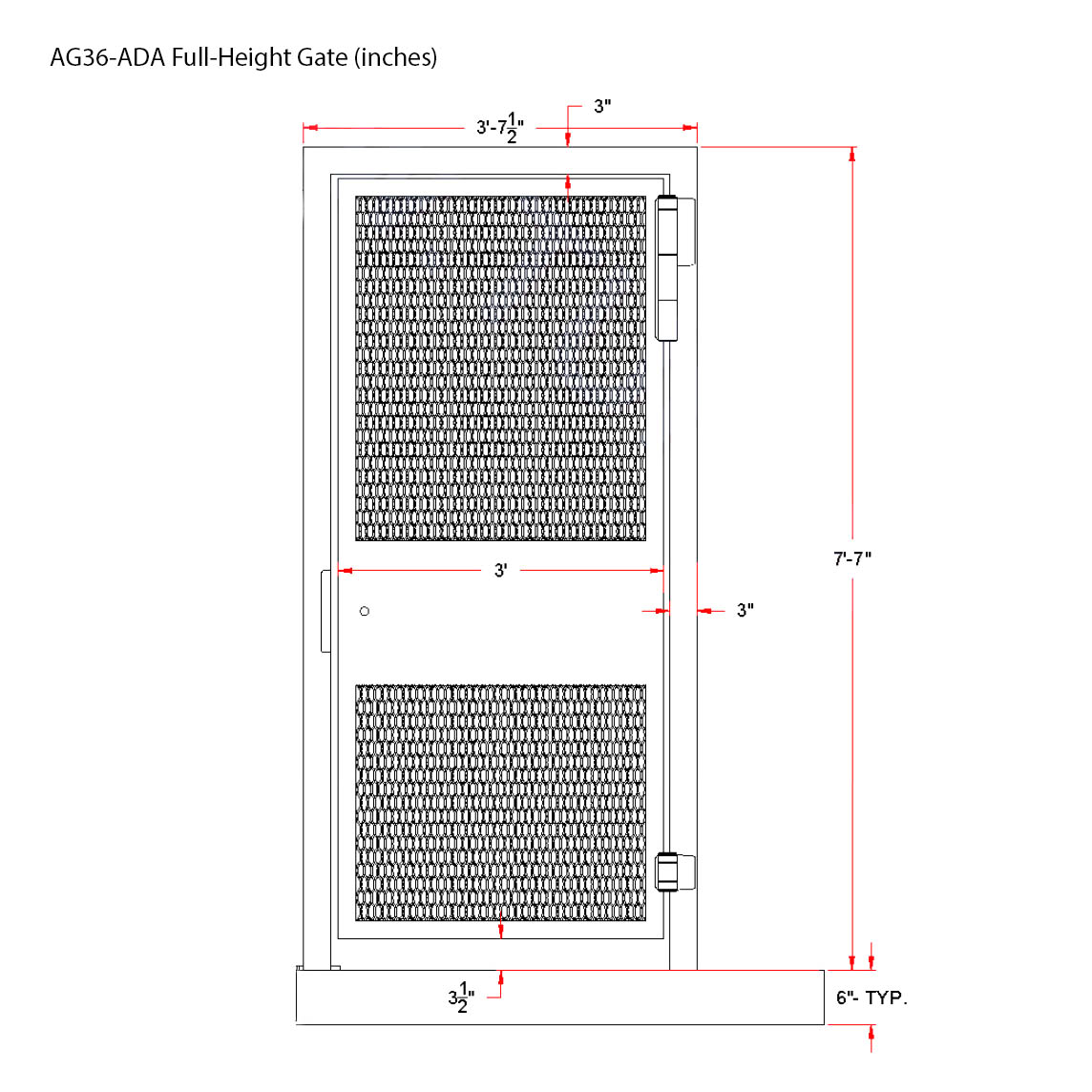 Ada retractable door cad drawing - armkoti