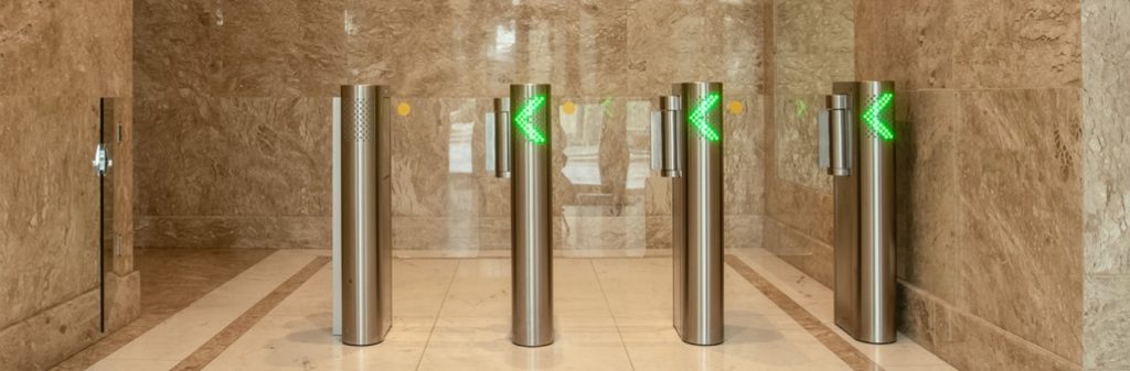 dTower Optical Swing Gate for Small Spaces - TURNSTILES.us