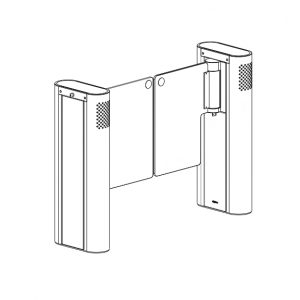 dTower Optical Swing Gate for Small Spaces - TURNSTILES.us