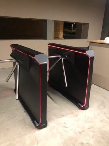 mTripod Illuminated Slim Profile Turnstile - TURNSTILES.us