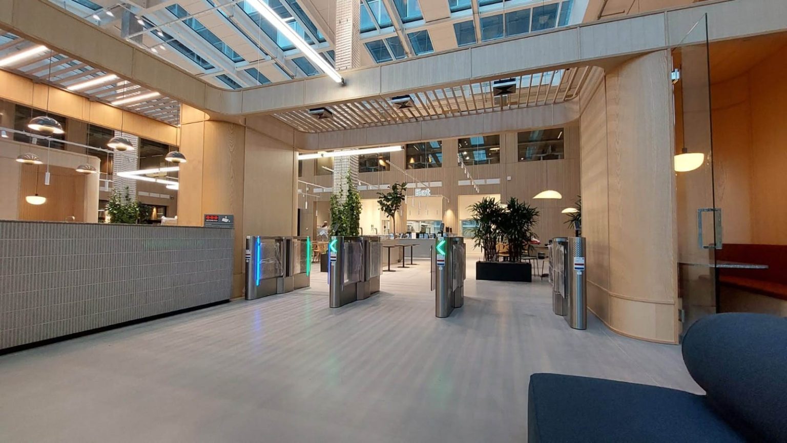 dFlow Free Flow Passage Turnstile Swing Gates - TURNSTILES.us