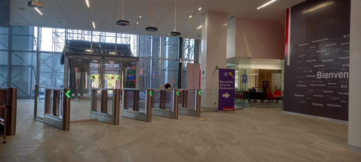 dFlow Free Flow Passage Turnstile Swing Gates - TURNSTILES.us