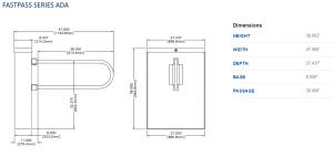 FastPass FP500-ADA-PC Portable Swing Gate with Coin/Token Acceptor ...
