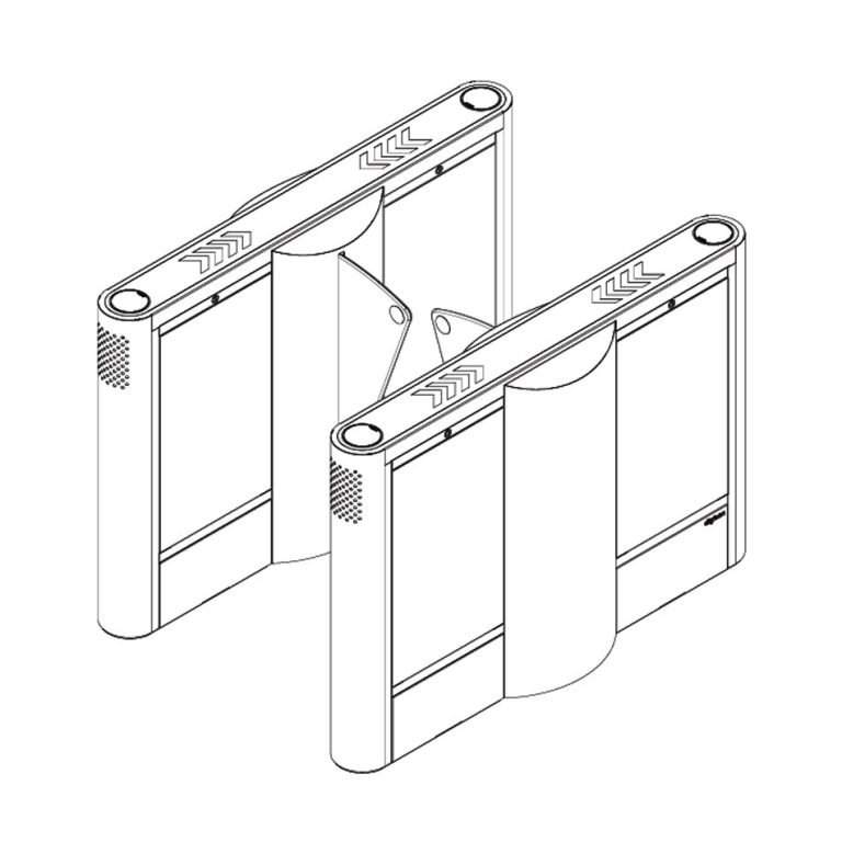 dGate RW Retractable Wing Optical Turnstile - TURNSTILES.us