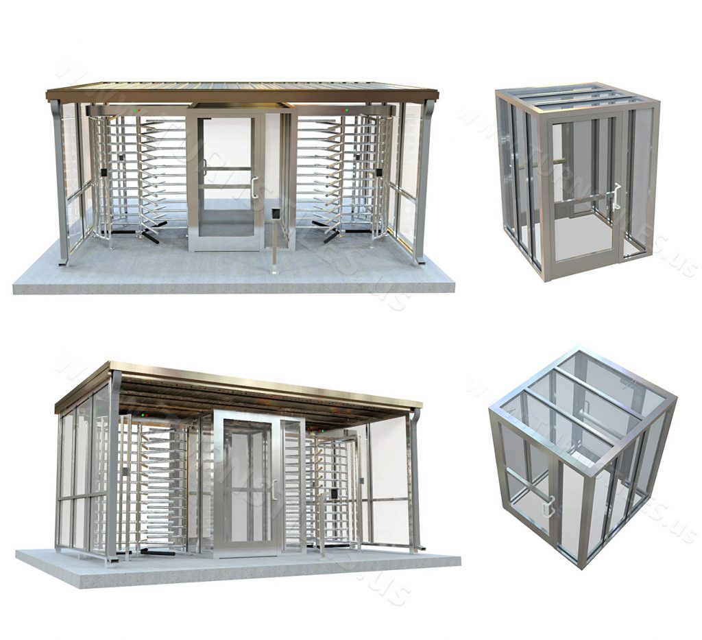 EntraBOX GSC1319 Turnstile and Mantrap Security Entrance (2-Turnstiles ...