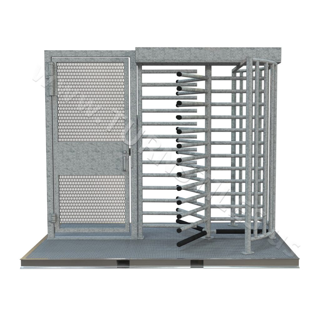 CA2 Full Height Tandem Turnstile and ADA Gate Combo, Galvanized ...