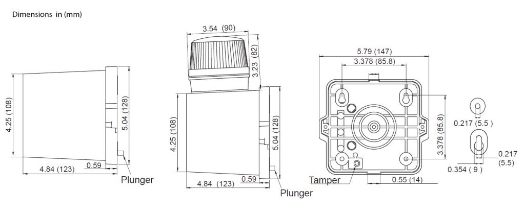 Small Footprint Siren and Strobe Alarm - TURNSTILES.us