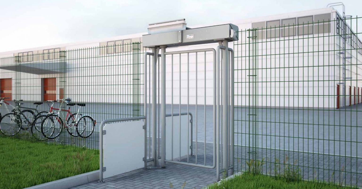 MPG Motorized Pedestrian Gate, Full-Height Extra-Wide with Vertical ...
