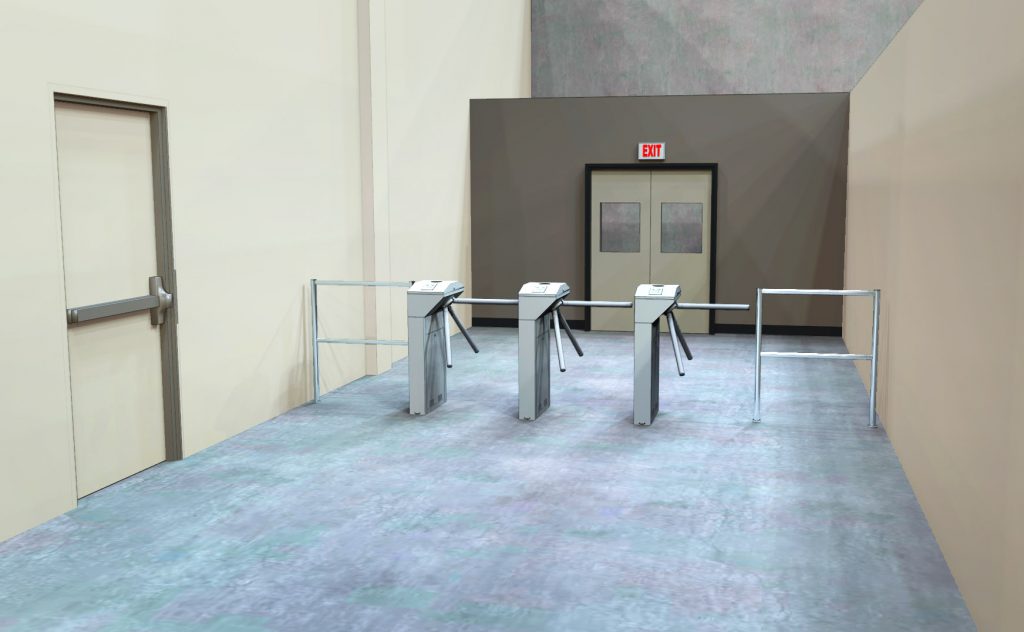 TS1000 Tripod Slim Series Waist High Turnstile - TURNSTILES.us