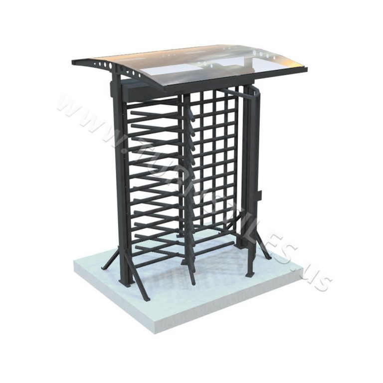 PST-PGC Portable Single Turnstile with Plexiglass Canopy - TURNSTILES.us