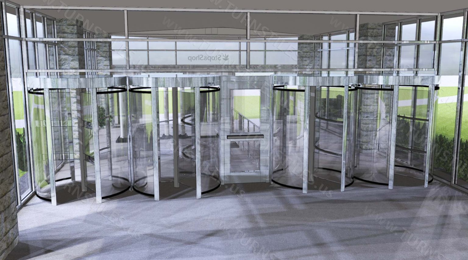 P60 Aluminum and Lexan Full Height Turnstile - TURNSTILES.us
