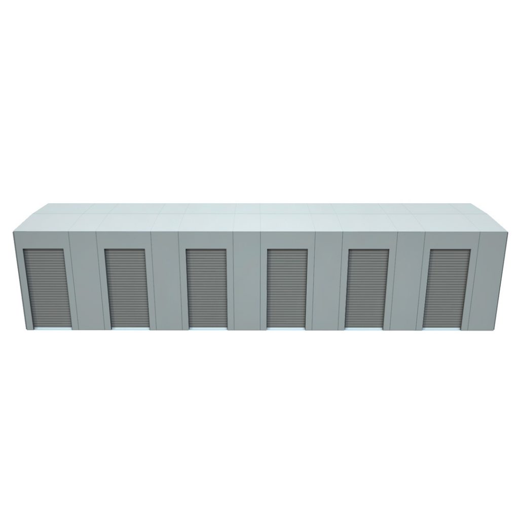 EntraBOX SMB6 Secure Modular Building Kit (6-Lane, 12 Roll-Up Doors ...