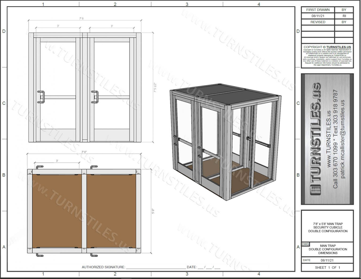 EntraBOX Double Man Trap Security Portal - TURNSTILES.us