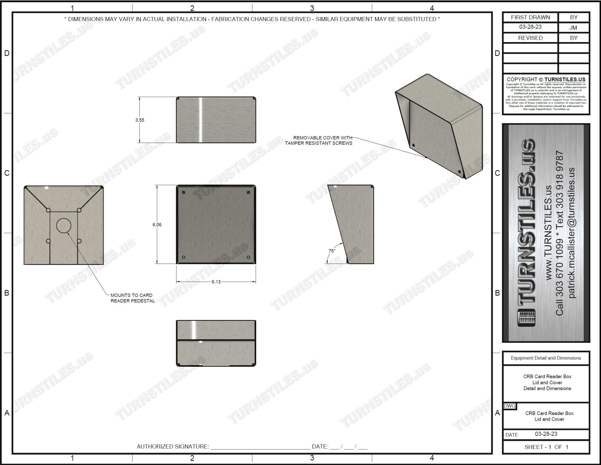 Gooseneck Pedestal with Card Reader Mounting Box - TURNSTILES.us