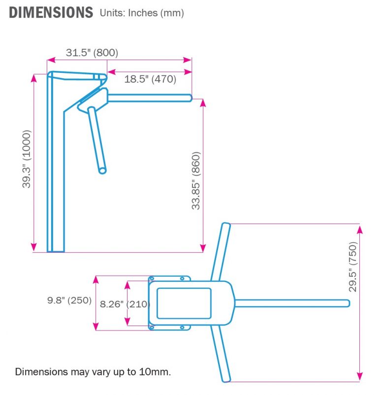 FIT Waist-High Tripod Turnstile - TURNSTILES.us