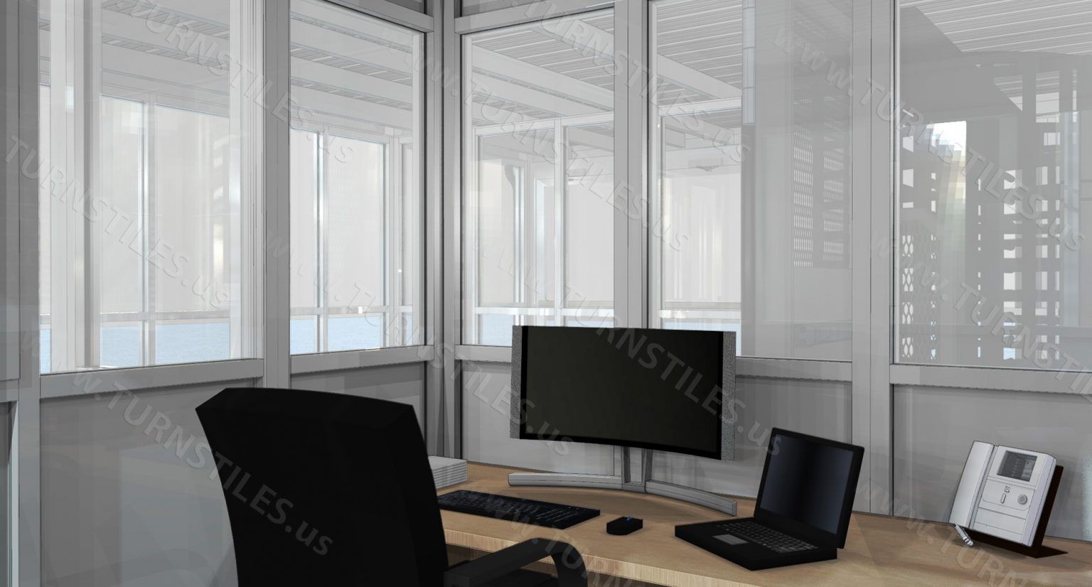 EntraBOX HSE1826 High Security Entrance with Turnstiles, Gate and ...