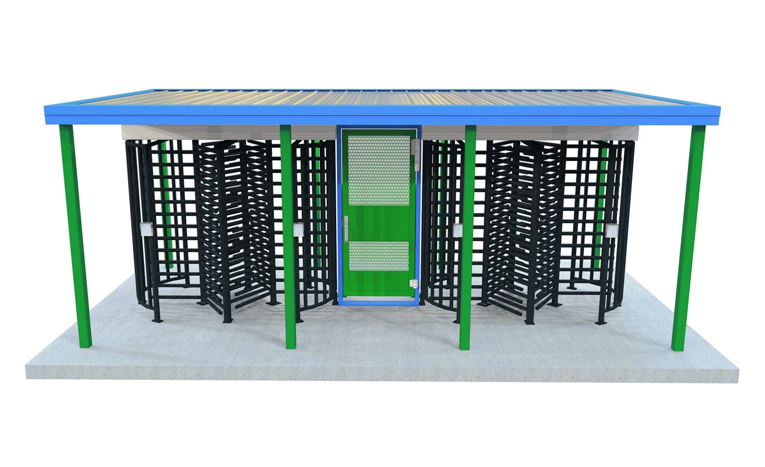 CA5 Full Height Tandem Turnstile and ADA Gate Combo, Powder Coated ...