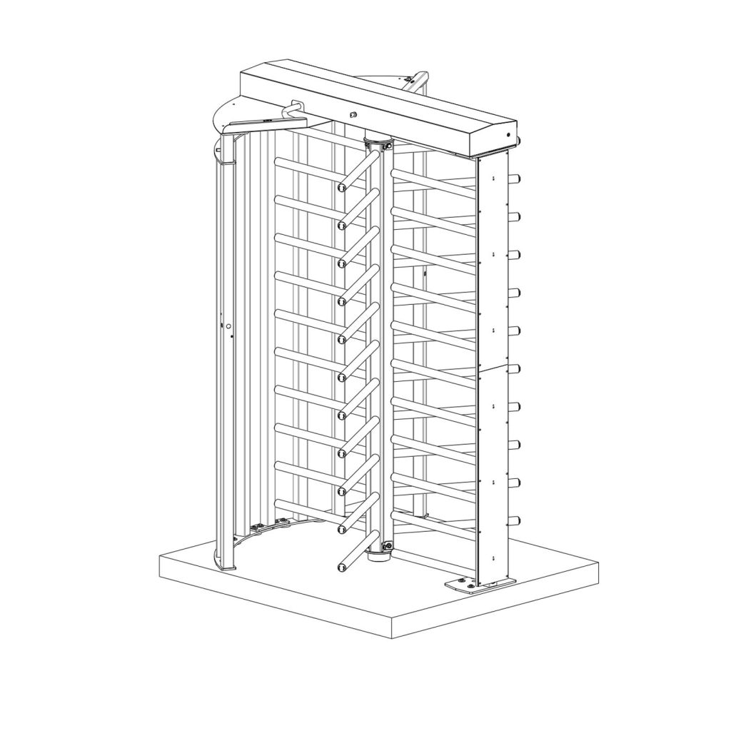 TX1500-UNO Full Height Single Turnstile - TURNSTILES.us
