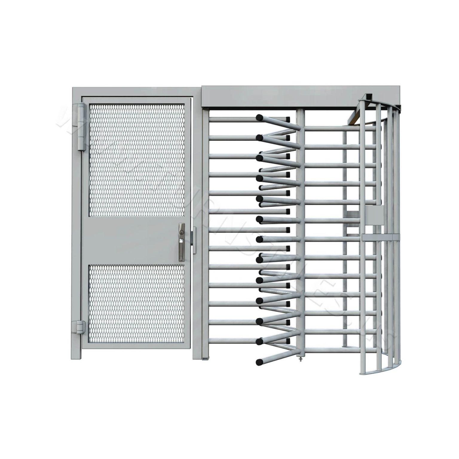 CA3 Full Height Single Turnstile and ADA Gate Combo, Powder Coated ...