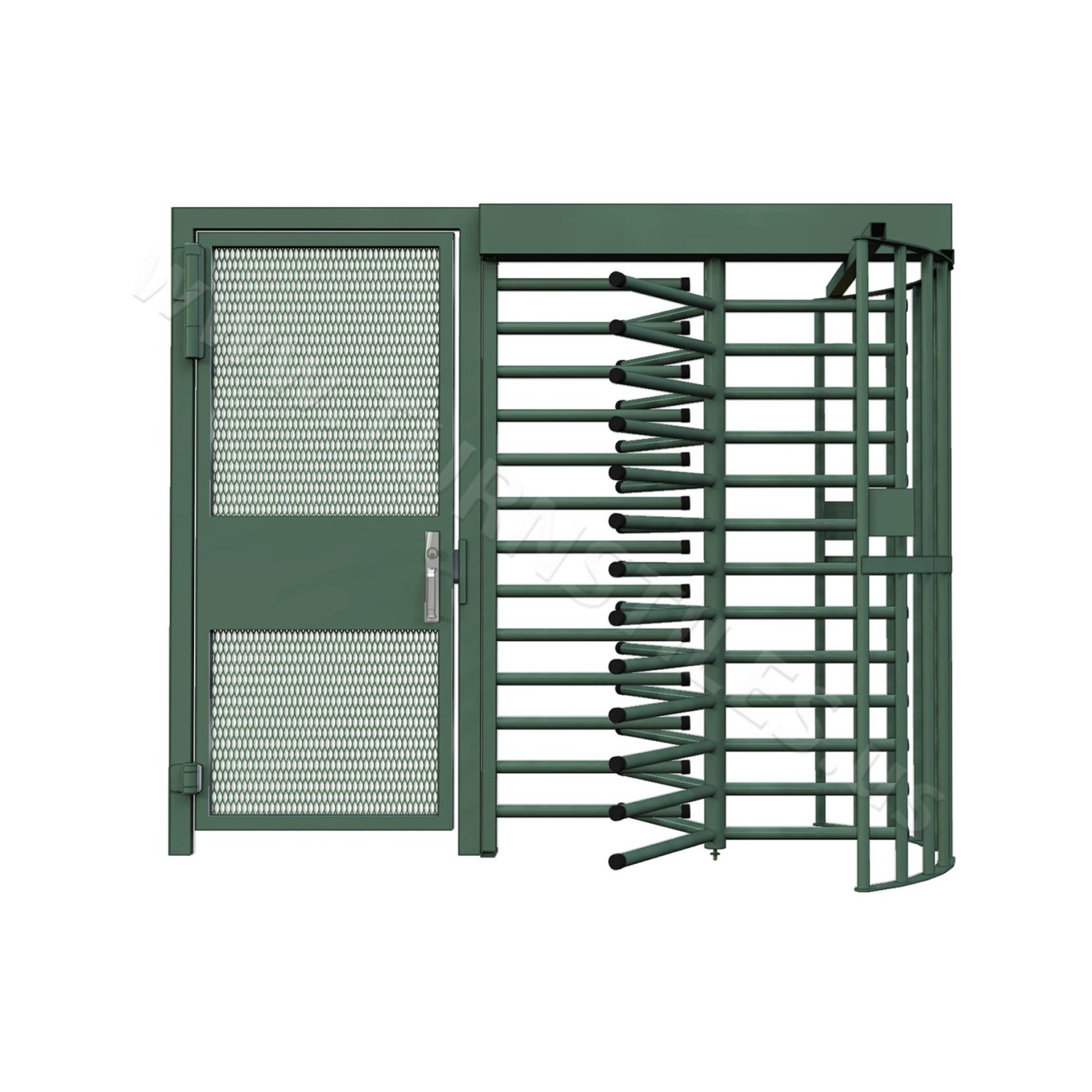 CA3 Full Height Single Turnstile and ADA Gate Combo, Powder Coated ...