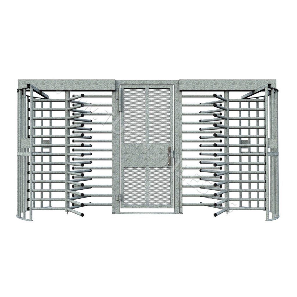 CA4 Full Height Single Turnstile and ADA Gate Combo, Galvanized (2 ...