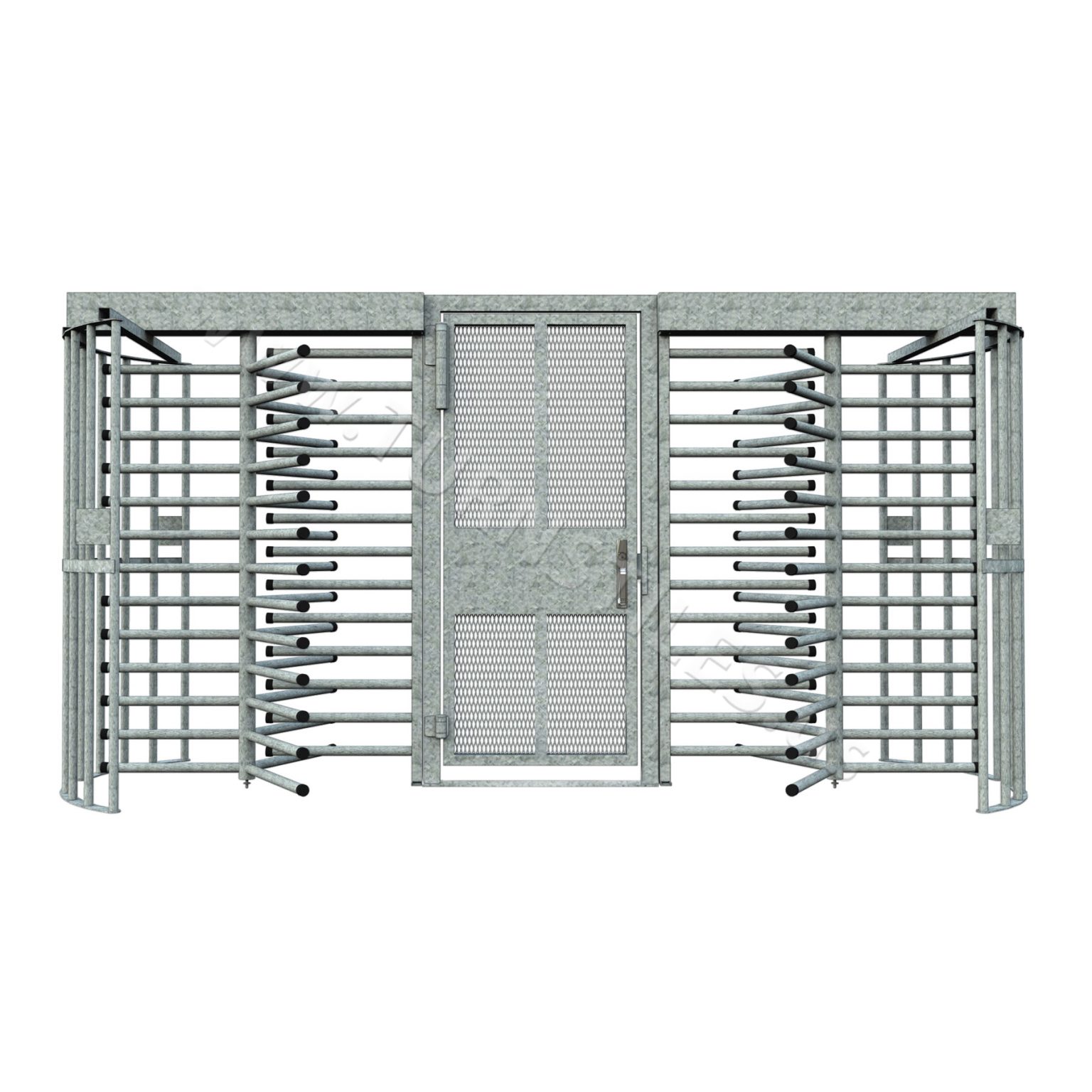 CA4 Full Height Single Turnstile and ADA Gate Combo, Galvanized (2 ...