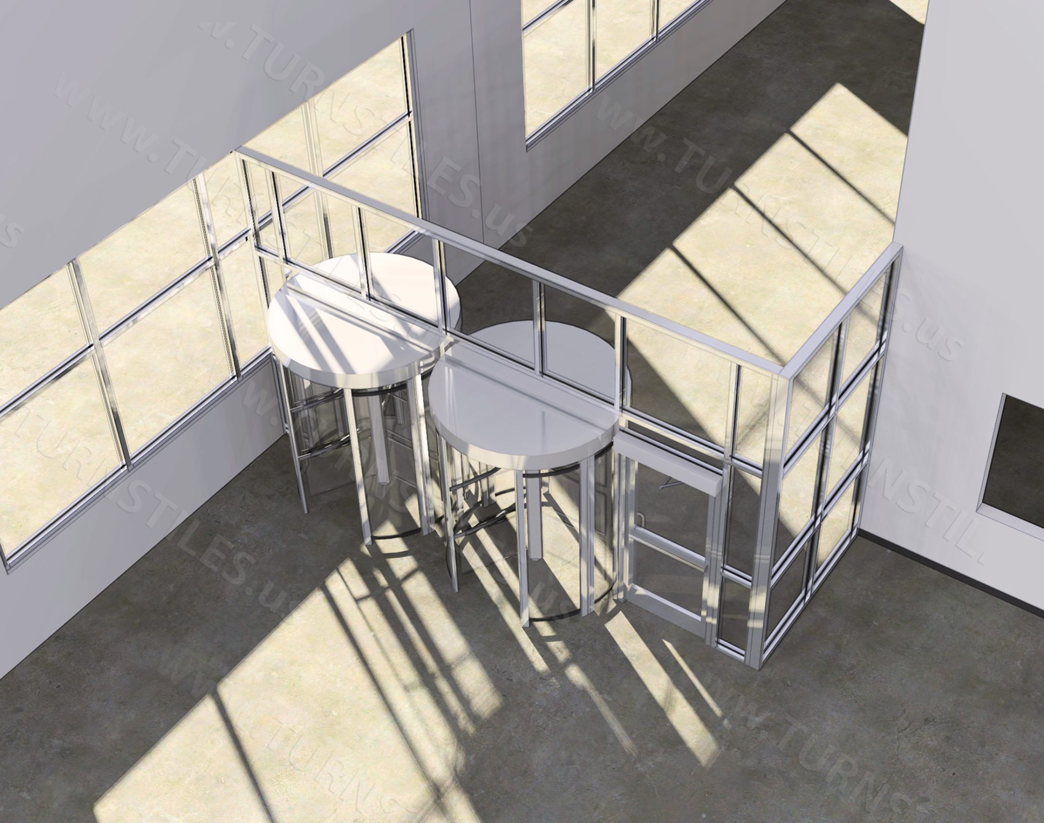 P60 Aluminum and Lexan Full Height Turnstile - TURNSTILES.us