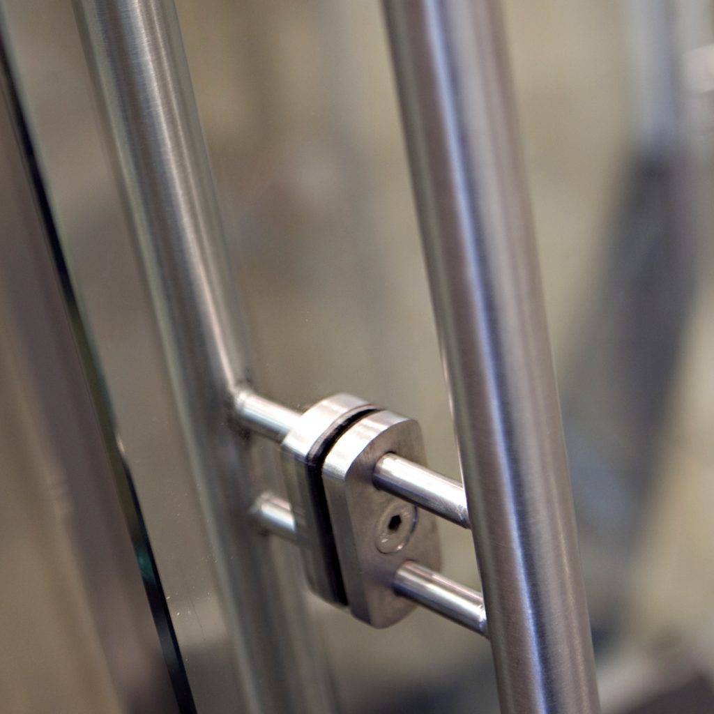 TRITON Full Height Turnstile with Curved Glass - TURNSTILES.us