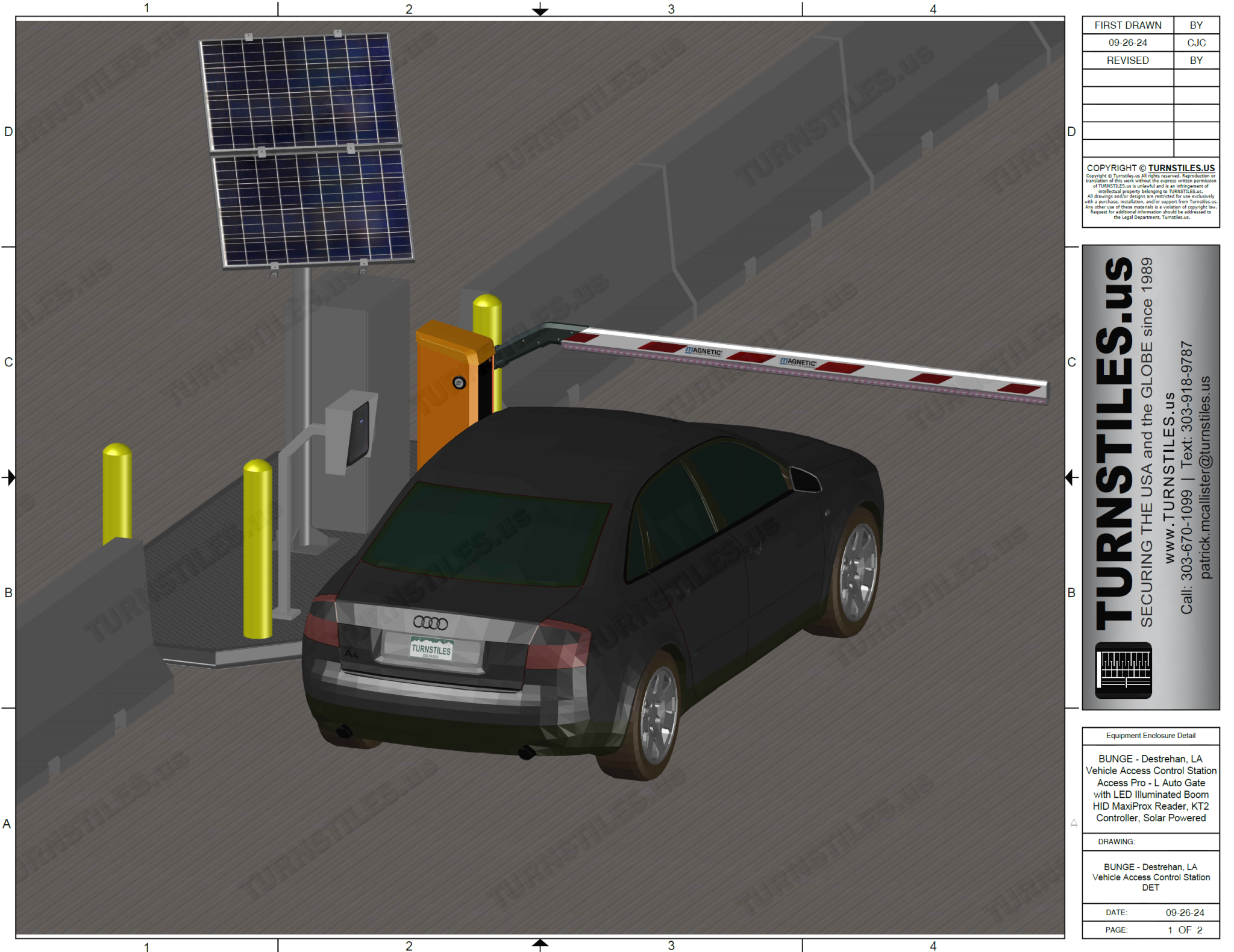 Solar AutoGate VAS Vehicle Access Station - TURNSTILES.us