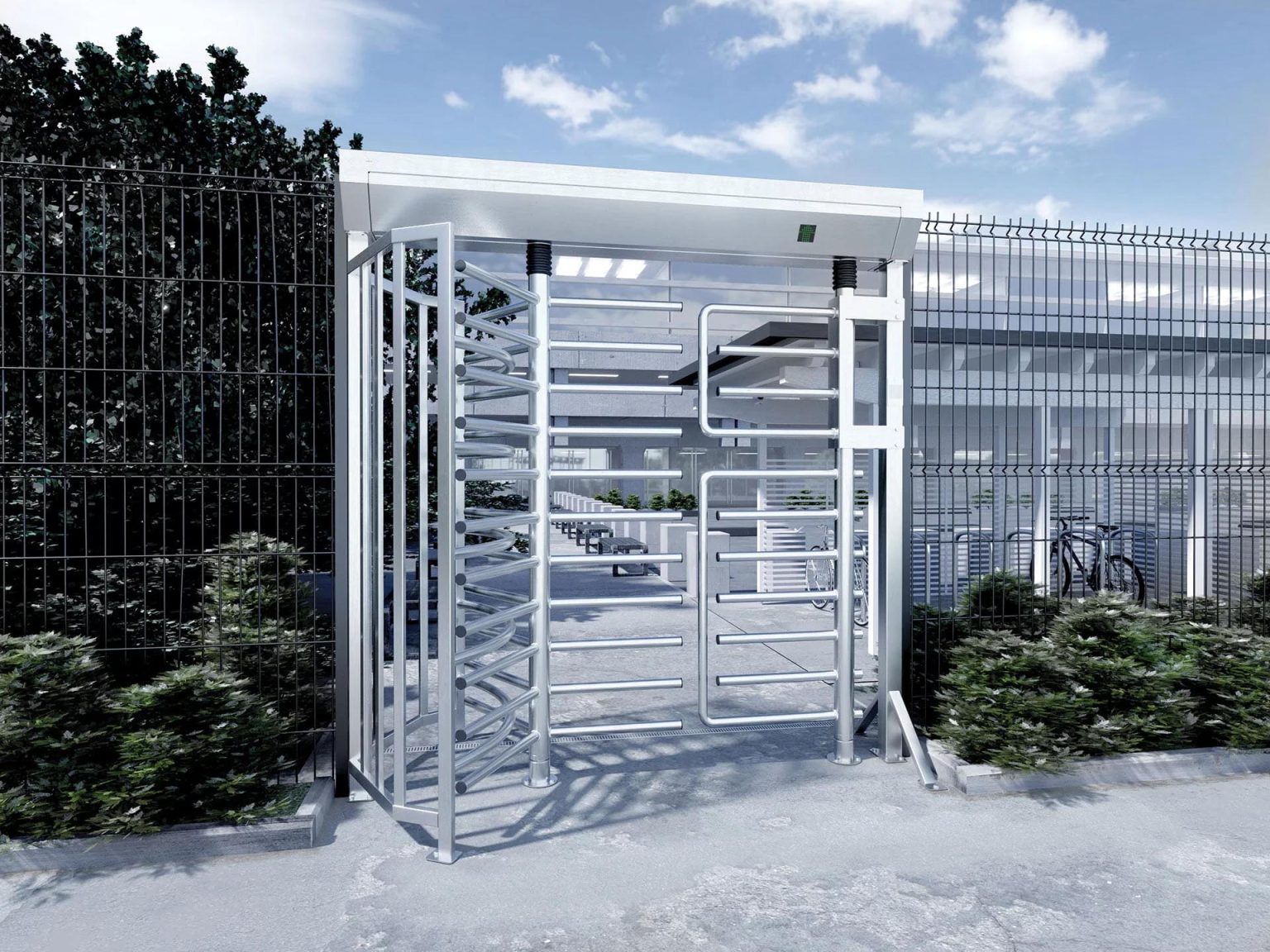 BA3-2R Bicycle Pass Full-Height Turnstile - TURNSTILES.us