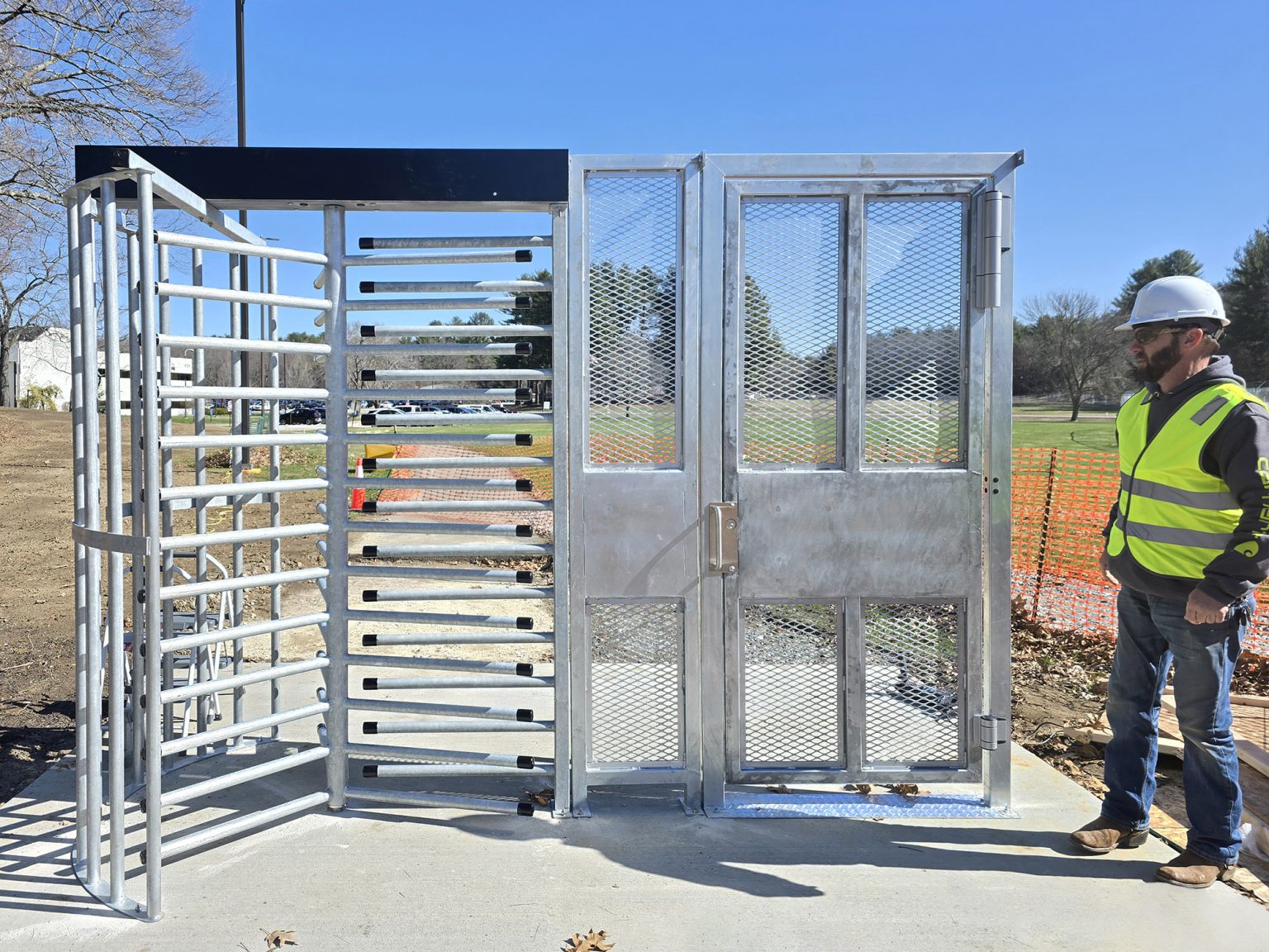 CA1 Full Height Single Turnstile and ADA Gate Combo, Galvanized ...