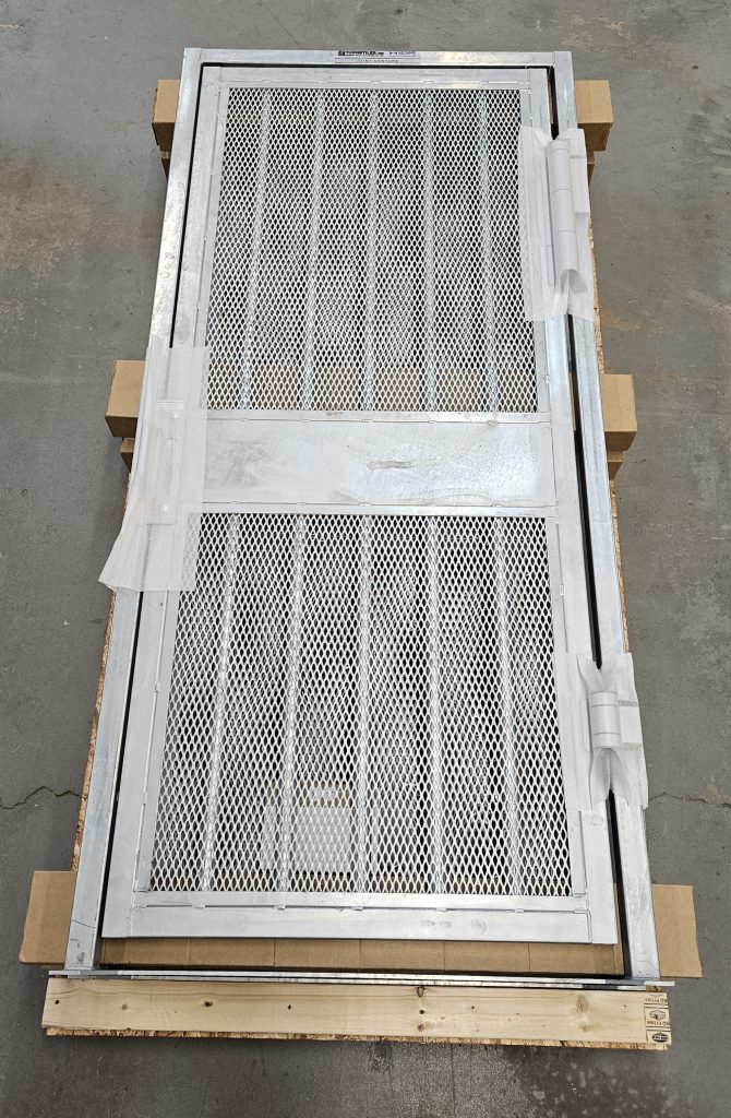 HTG-M Full-Height ADA Gate w/ Mesh and Vertical Bars - TURNSTILES.us