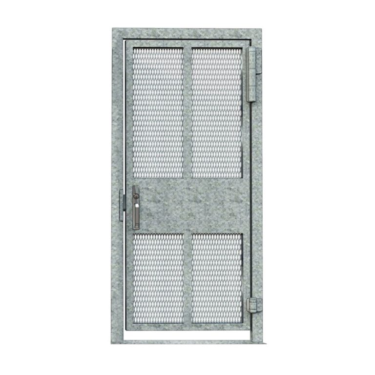 HS336-ADA-MS / HS348-ADA-MS Full Height Steel Gate with Security Mesh ...