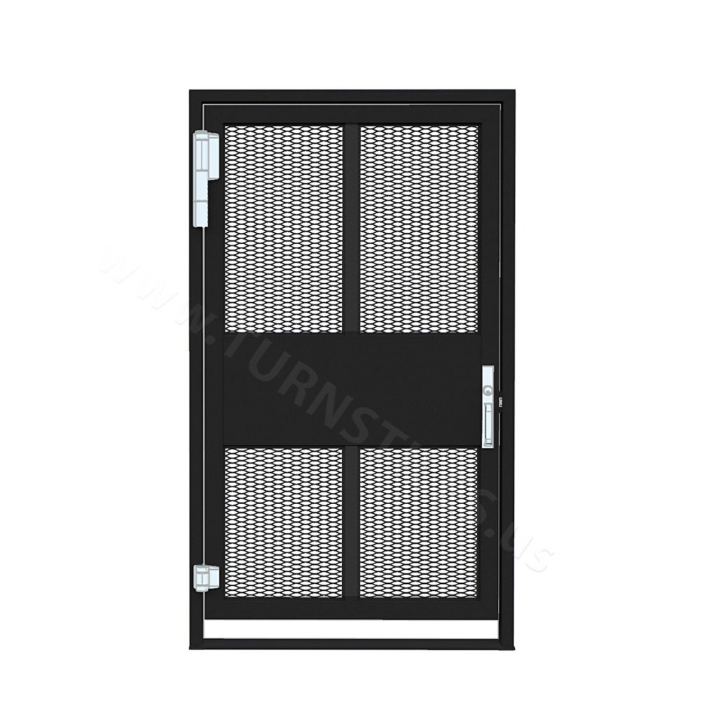 HS336-ADA-MS / HS348-ADA-MS Full Height Steel Gate with Security Mesh ...