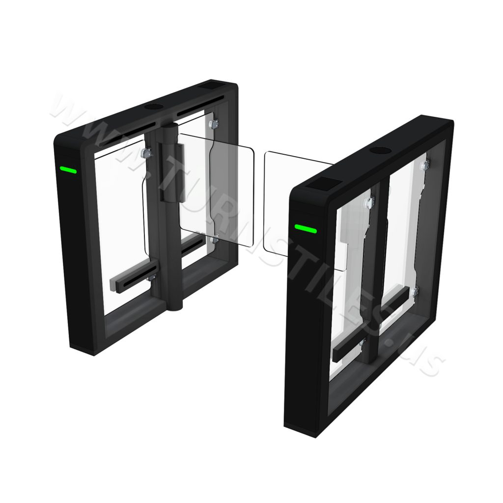 Modern Rectangular Frame Optical Turnstile Lanes - TURNSTILES.us